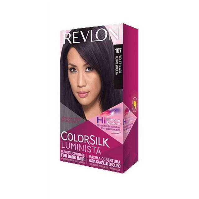 Revlon ColorSilk Luminista Dye, Permanent Hair Colour, 107 Violet Black ...