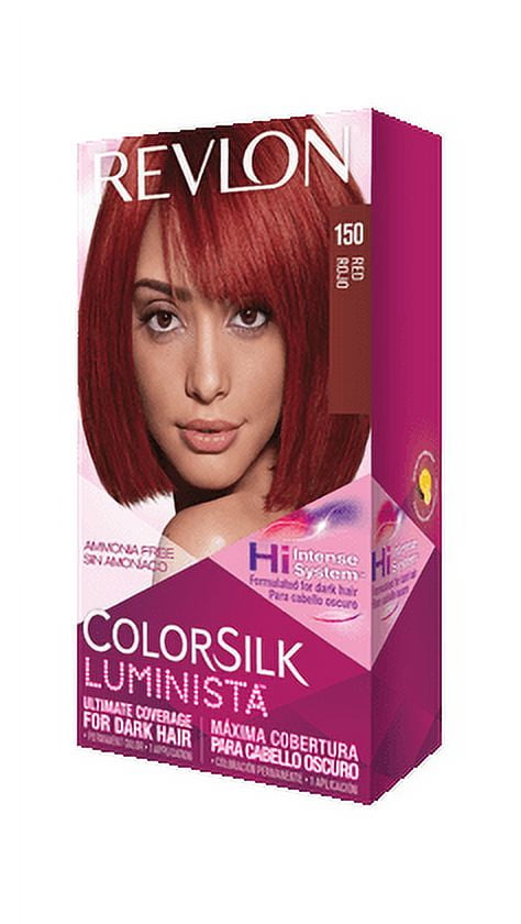 Revlon ColorSilk Luminista Box Dye, Permanent Silk Hair Color, 150 Red ...
