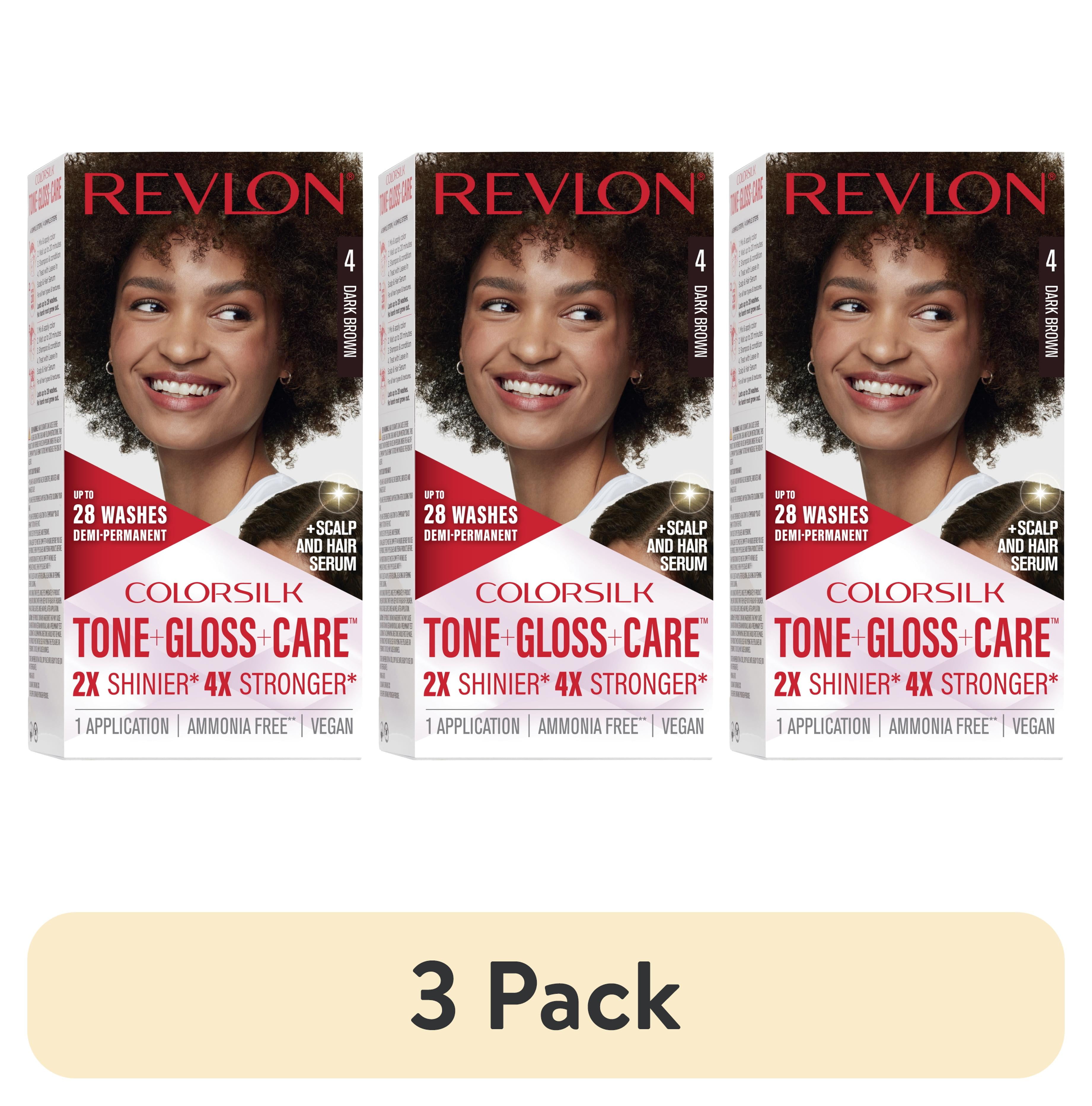 (3 pack) Revlon ColorSilk Tone + Gloss + Care Demi-Permanent Hair Color ...