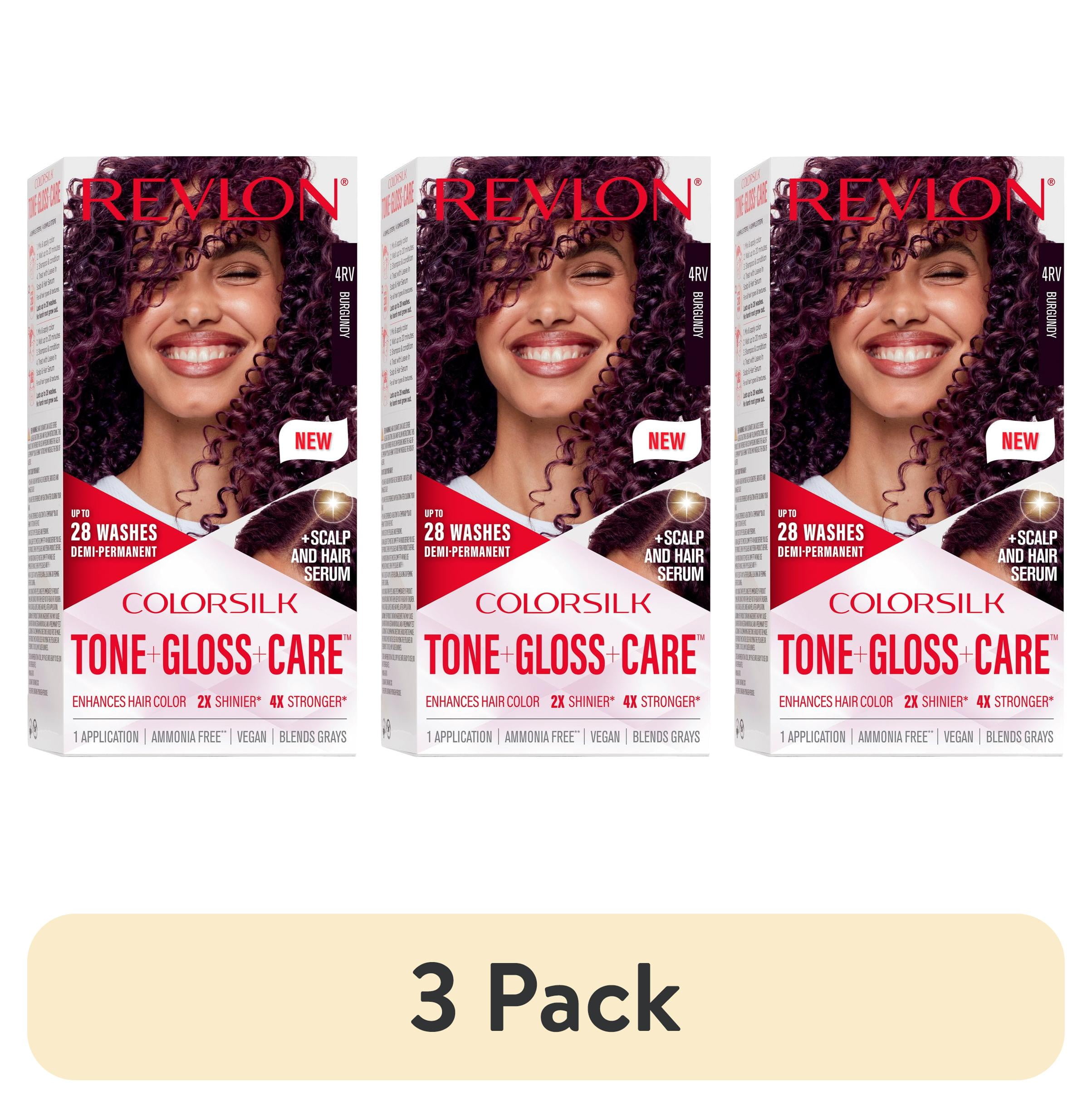 (3 pack) Revlon ColorSilk Tone + Gloss + Care Demi-Permanent Hair Color ...