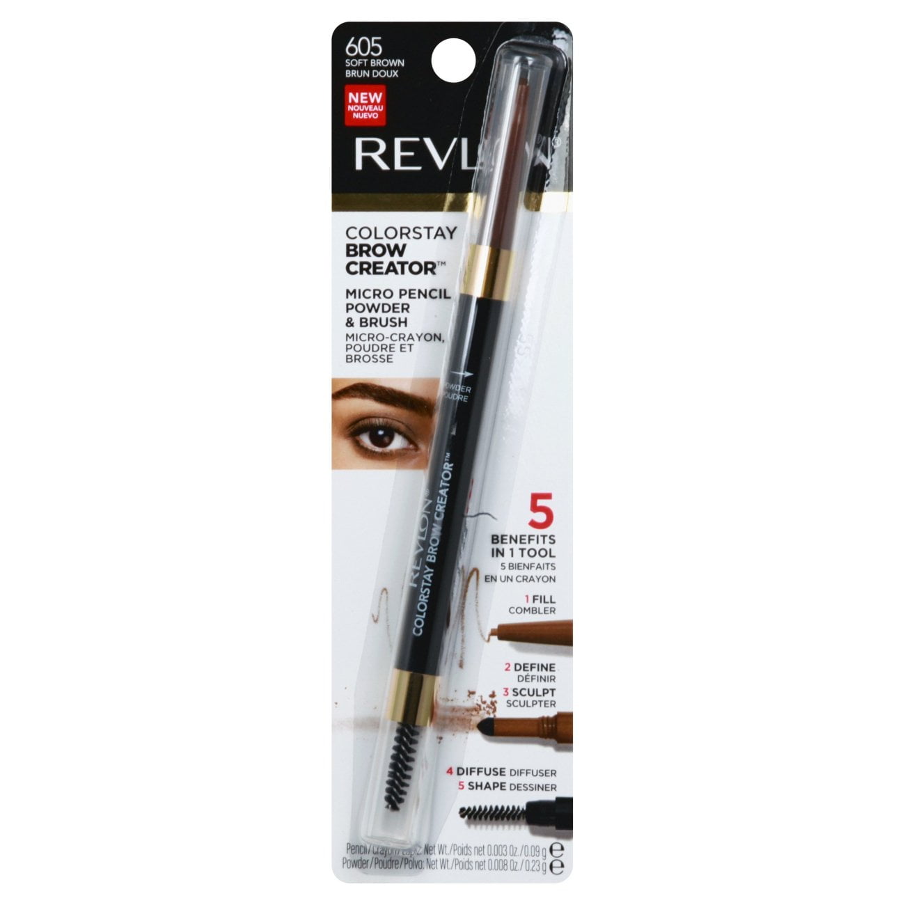 Revlon ColorStay Brow Creator, 605 Soft Brown - Each (Packaging Varies ...