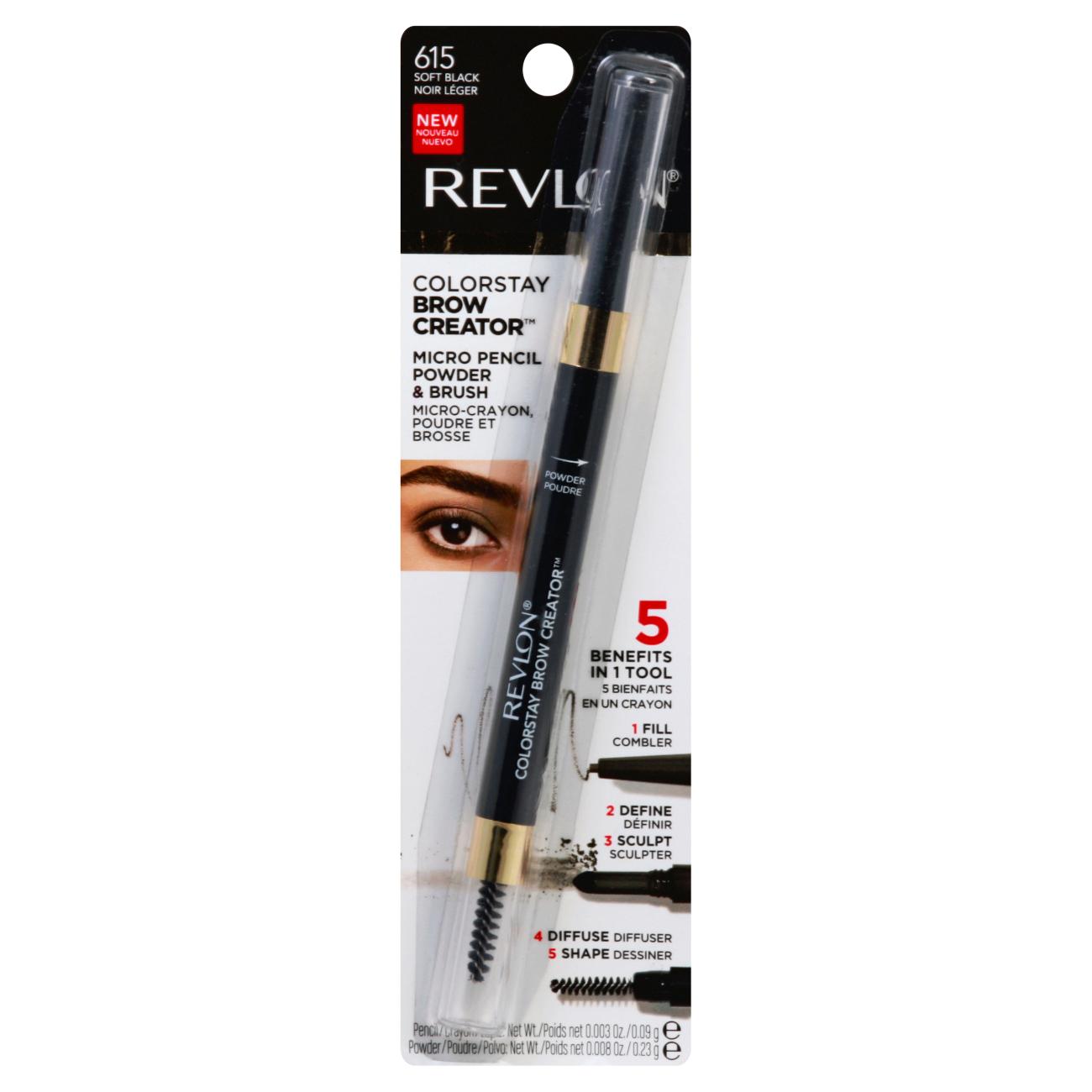 Revlon ColorStay Brow Creator, 615 Soft Black Each - Walmart.com