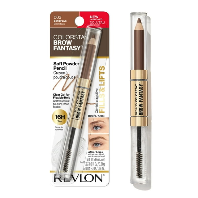 Revlon ColorStay Brow Fantasy, Eyebrow Pencil with Clear Shaping Gel ...