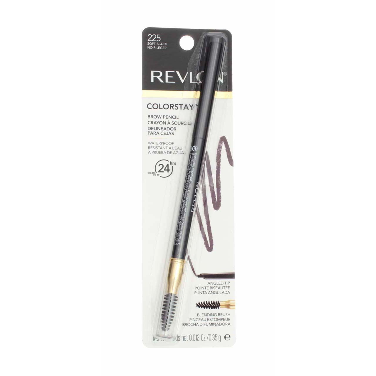 Revlon ColorStay Brow Pencil, [225] Soft Black 1 ea (Pack of 2 ...