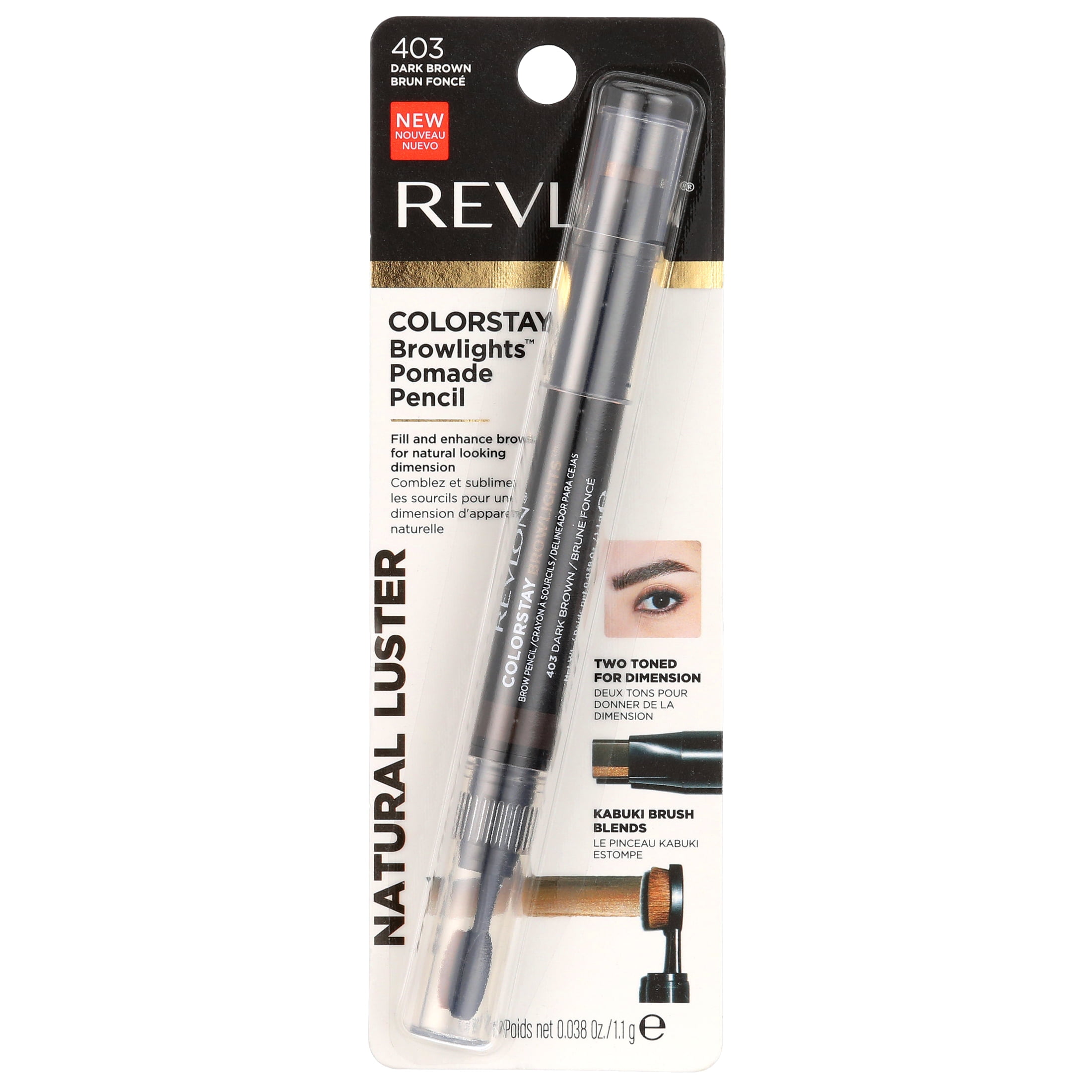 Revlon ColorStay Browlights, Brow Filler, Waterproof, Natural Eyebrow ...