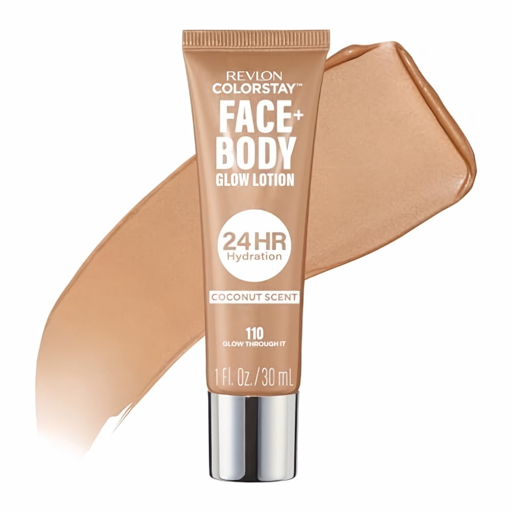 Revlon ColorStay Face & Body Glow Lotion, Luminizing, 110 Glow Through ...