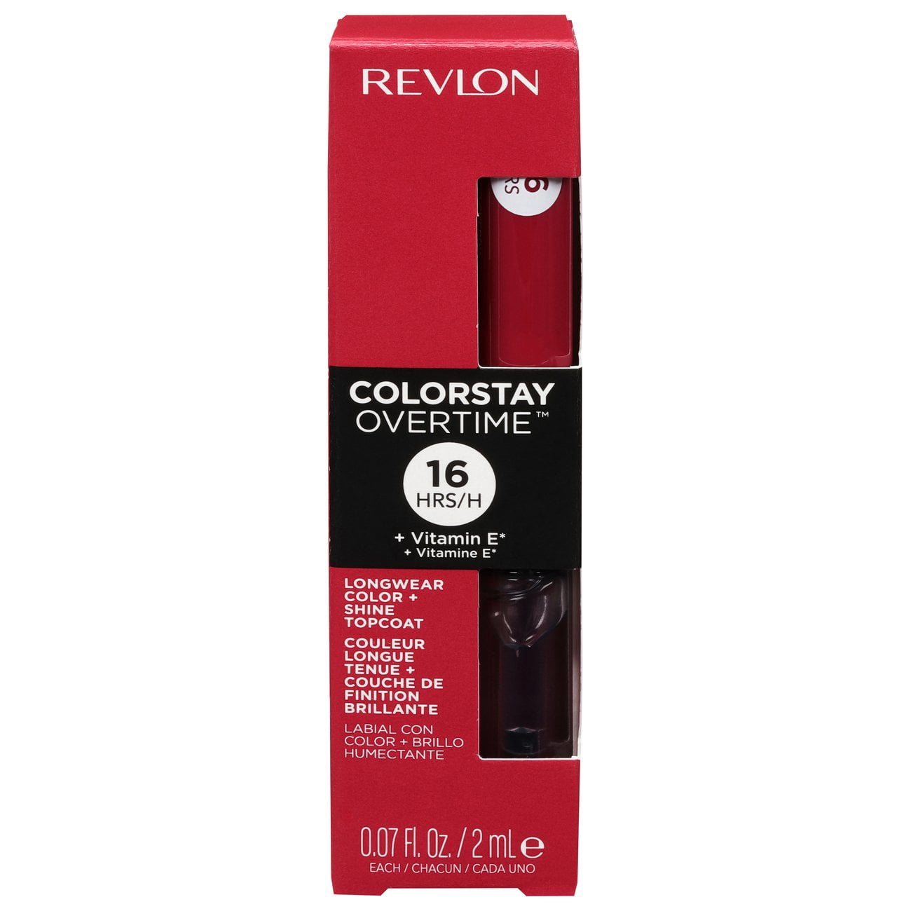 Revlon ColorStay Overtime Lipcolor - 010 Non-Stop Cherry, Each (Package ...