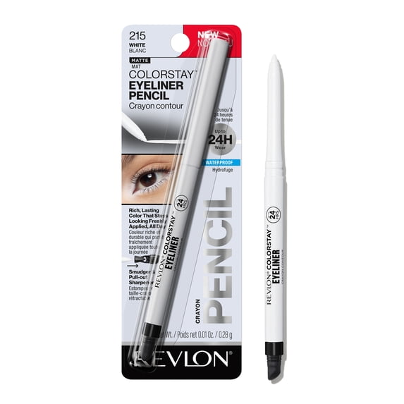 Revlon ColorStay Waterproof Eyeliner Pencil, Built-In Sharpener, 215 ...