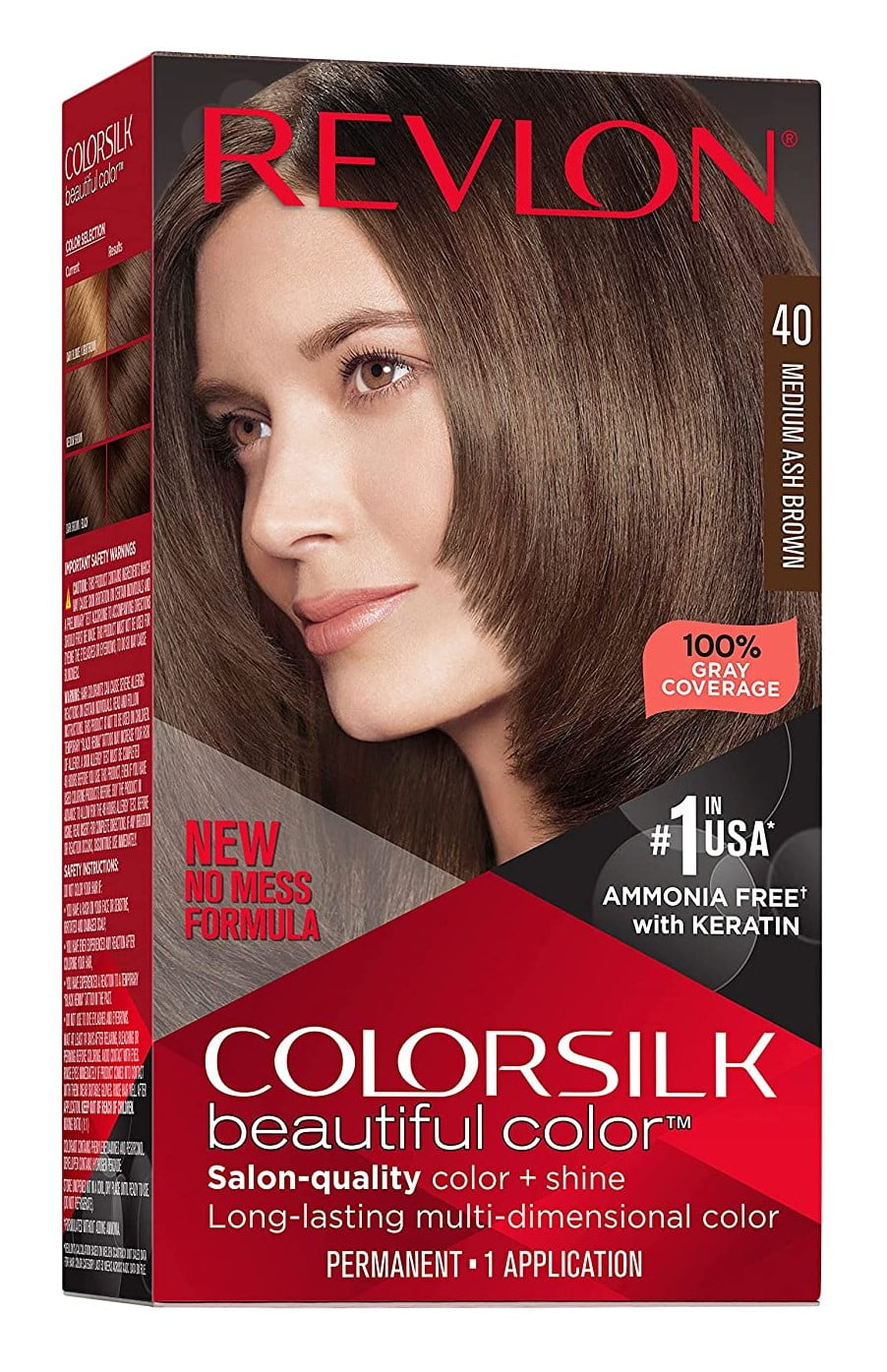 Revlon Colorsilk #40 Medium Ash Brown (Pack of 2) - Walmart.com