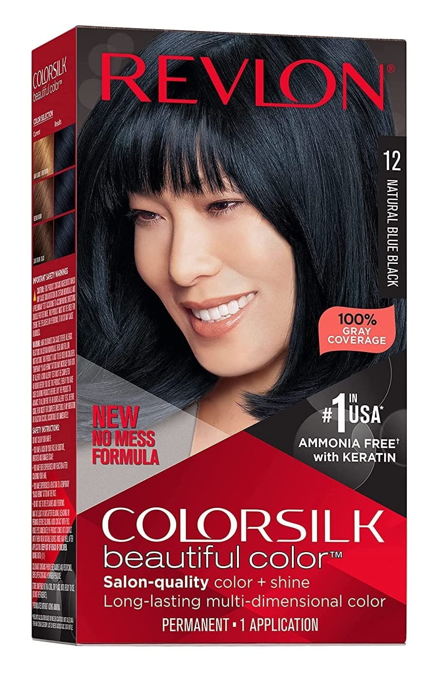 Revlon Colorsilk Beautiful Color, Natural Blue Black [12] 1 Ea (Pack Of ...