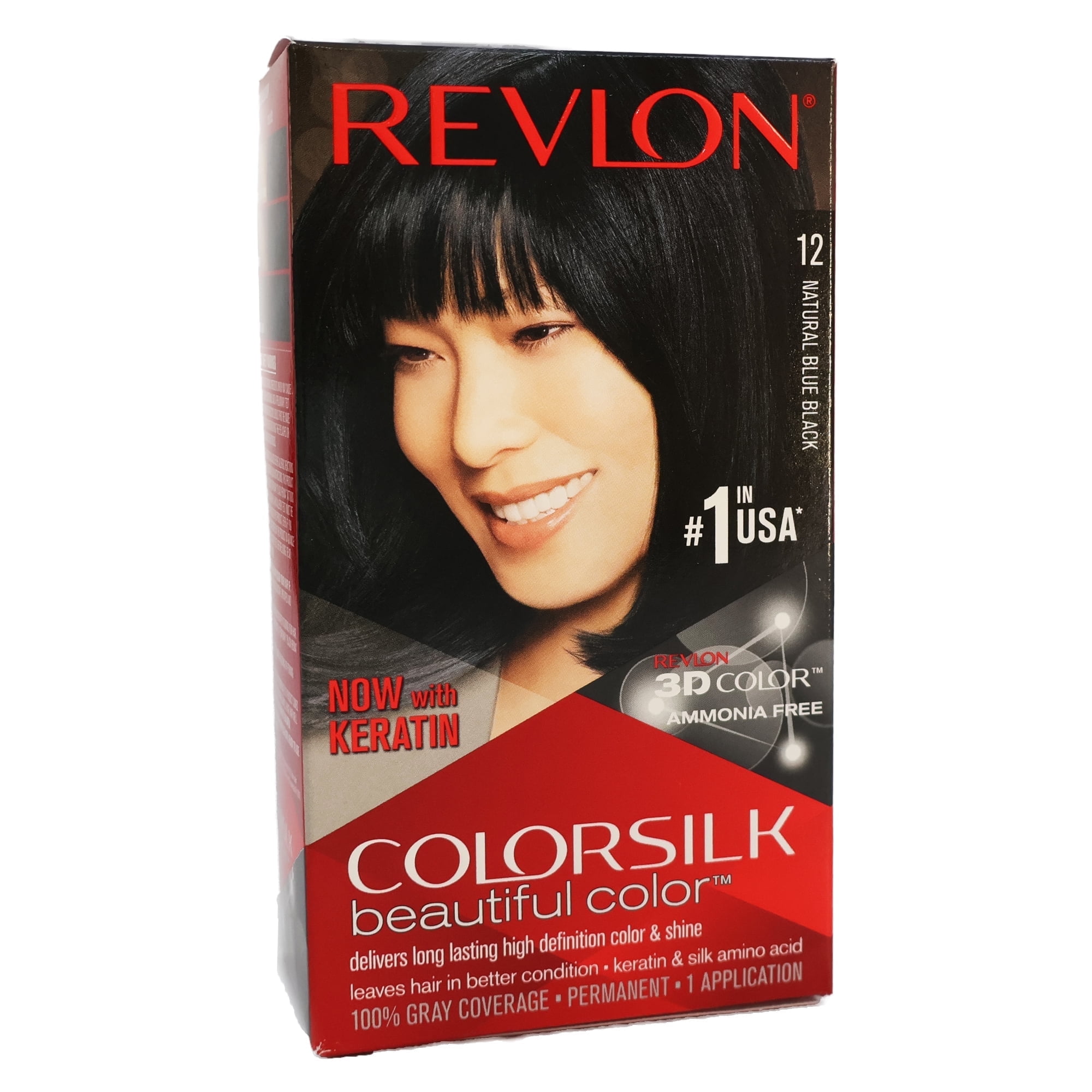 Revlon Colorsilk Beautiful Color Permanent Hair Color 12 Natural Blue ...