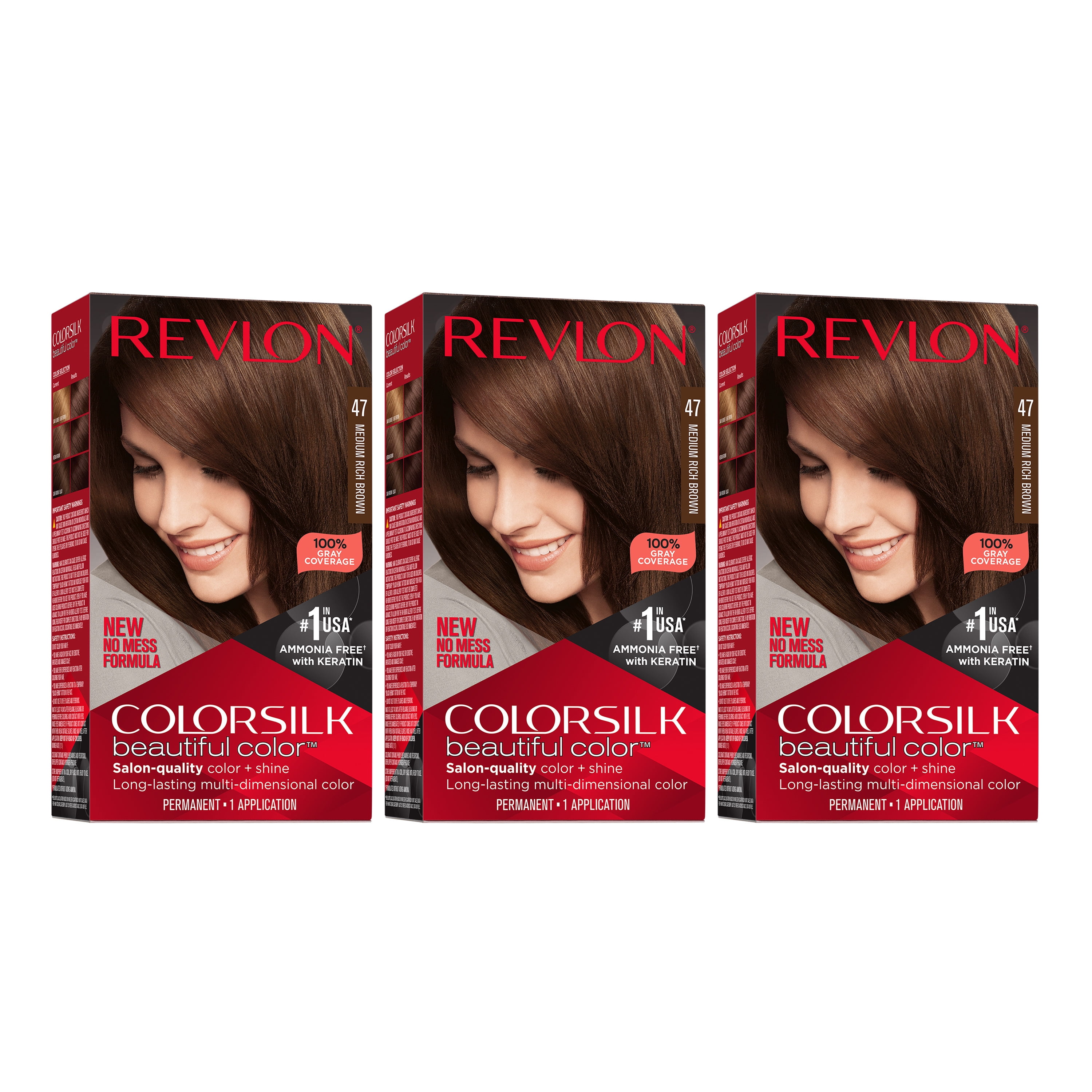 Revlon Colorsilk Beautiful Color Permanent Hair Color, Long-Lasting ...