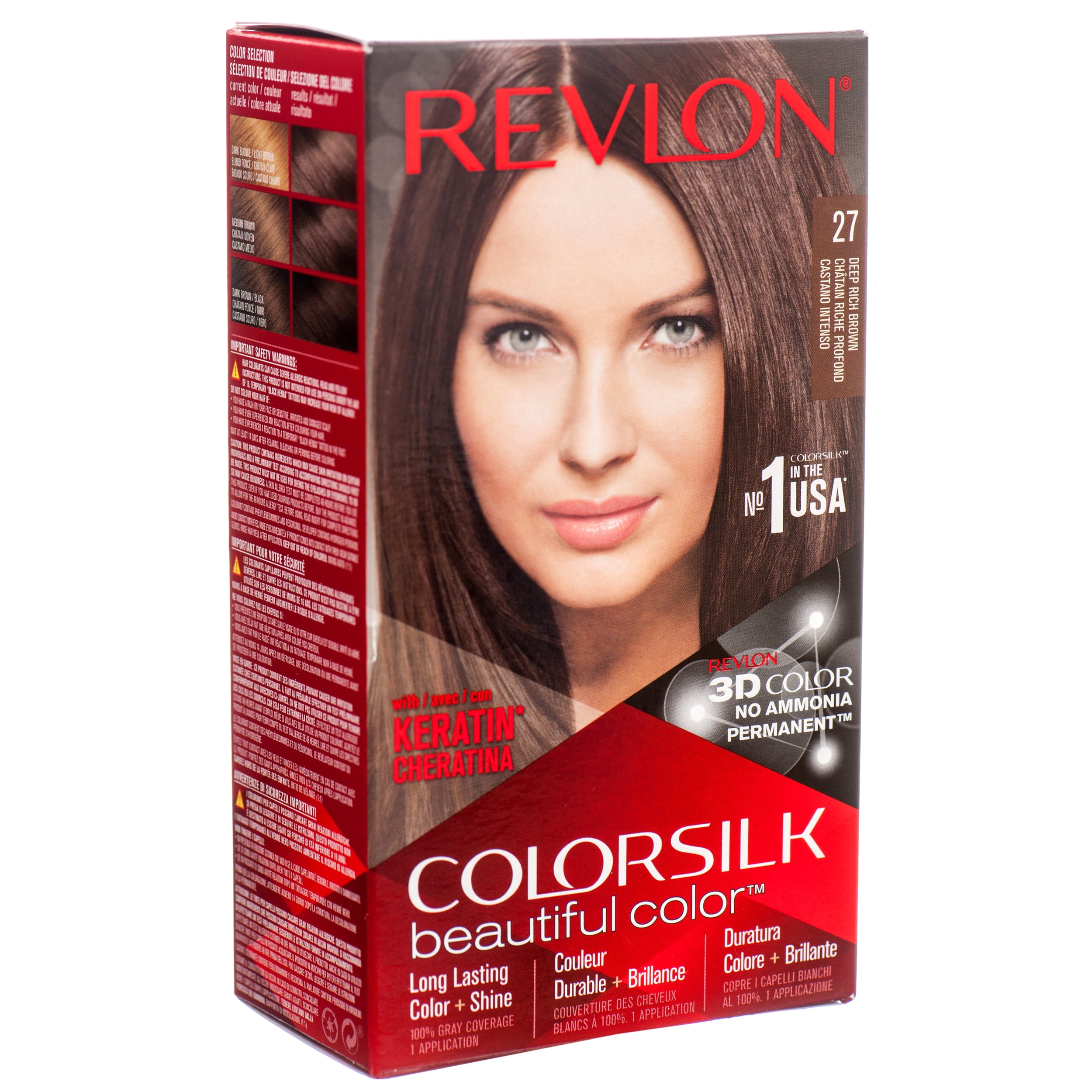 Revlon Colorsilk Beautiful Permanent Long Lasting Color Hair Dye with ...