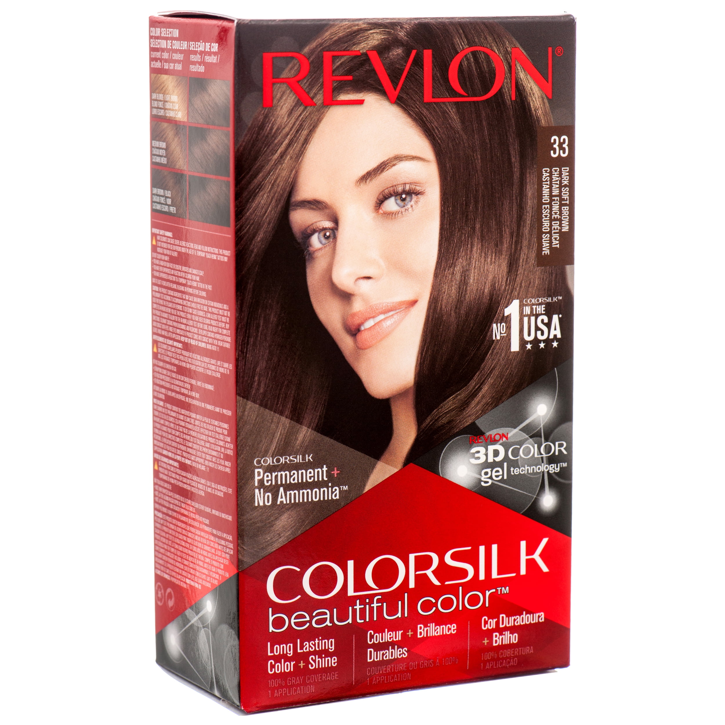 Revlon Colorsilk Beautiful Permanent Long Lasting Color Hair Dye with ...