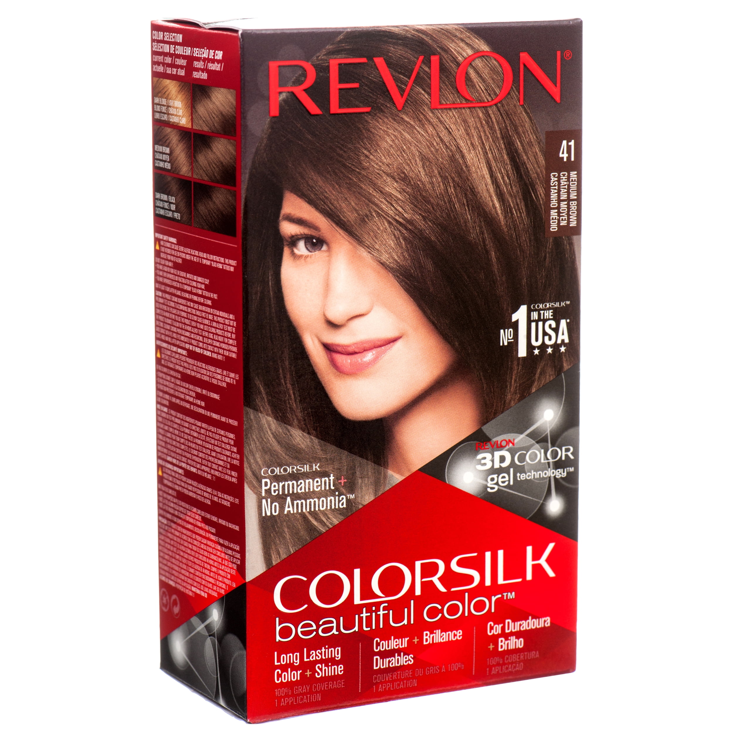 Revlon Colorsilk Beautiful Permanent Long Lasting Color Hair Dye with ...