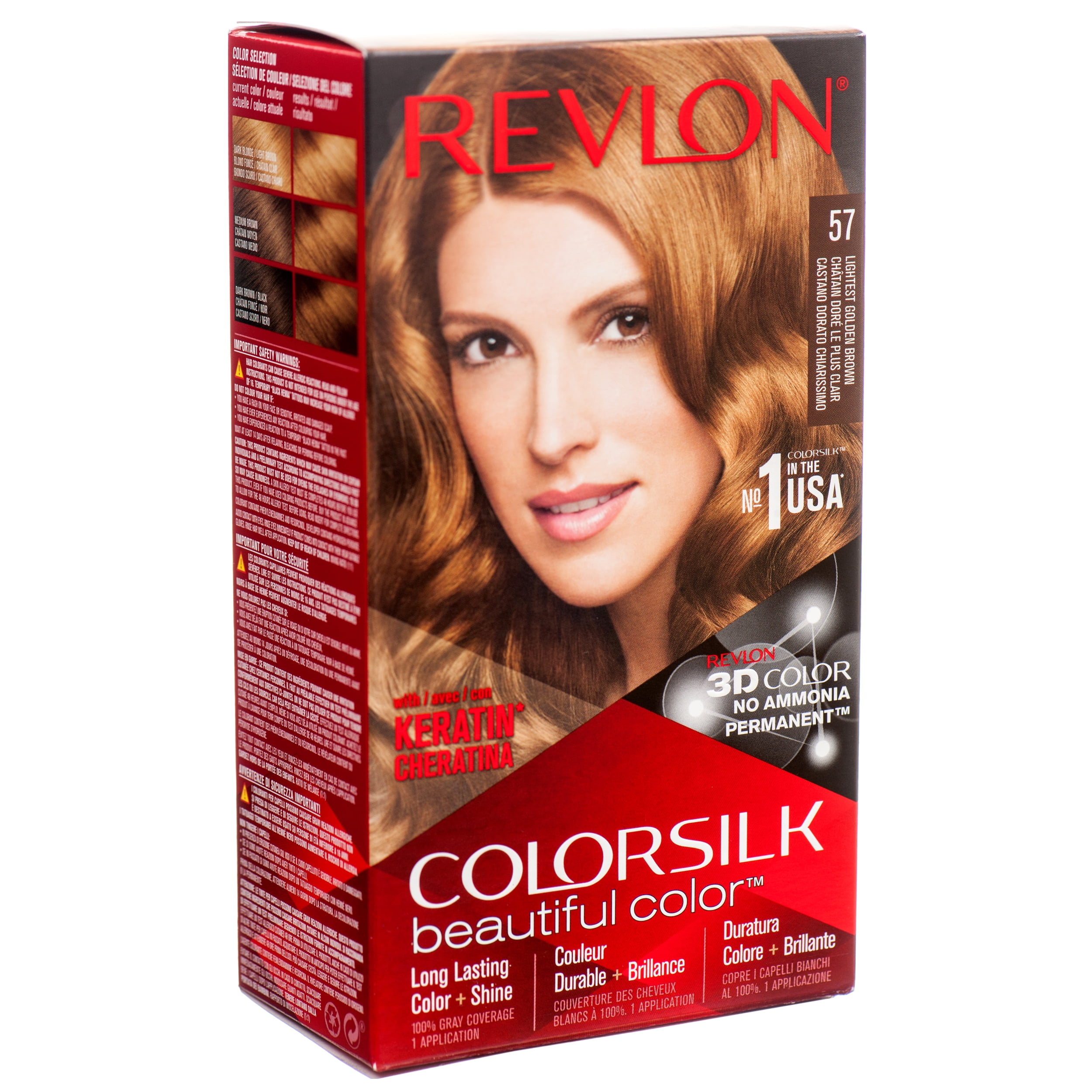 Revlon Colorsilk Beautiful Permanent Long Lasting Color Hair Dye with ...