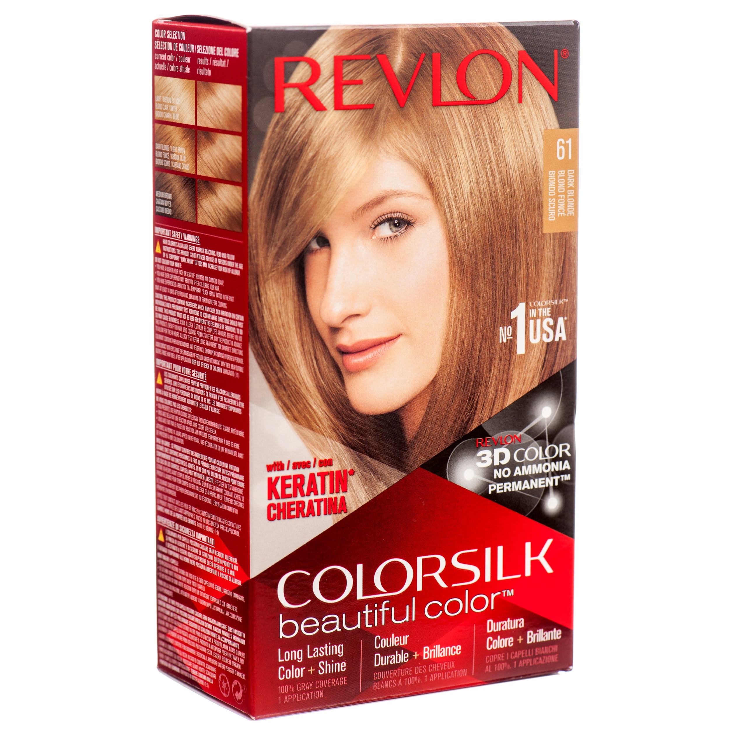 Revlon Colorsilk Beautiful Permanent Long Lasting Color Hair Dye with ...