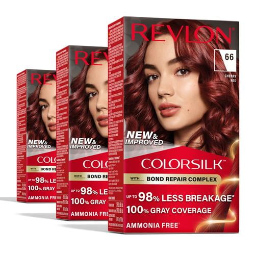 Revlon Colorsilk With Bond Repair Complex, Red Permanent Hair Color ...