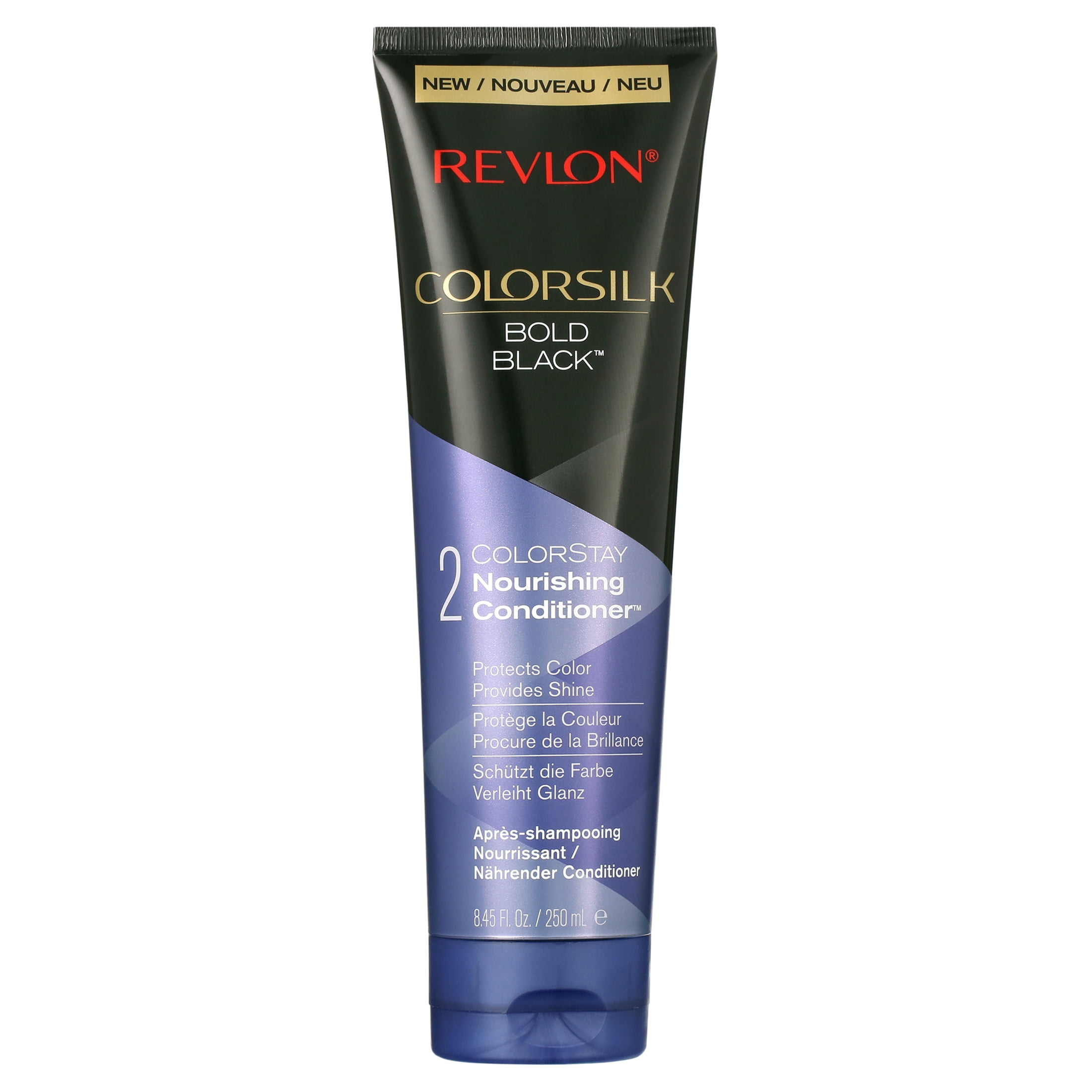 Revlon Colorsilk Hair Treatment Shampoo and Conditioner, Black, 8.45 oz ...