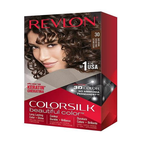 Revlon Colorsilk Hair Color, 30 Dark Brown 1 Ea (Pack Of 6) Packaging ...