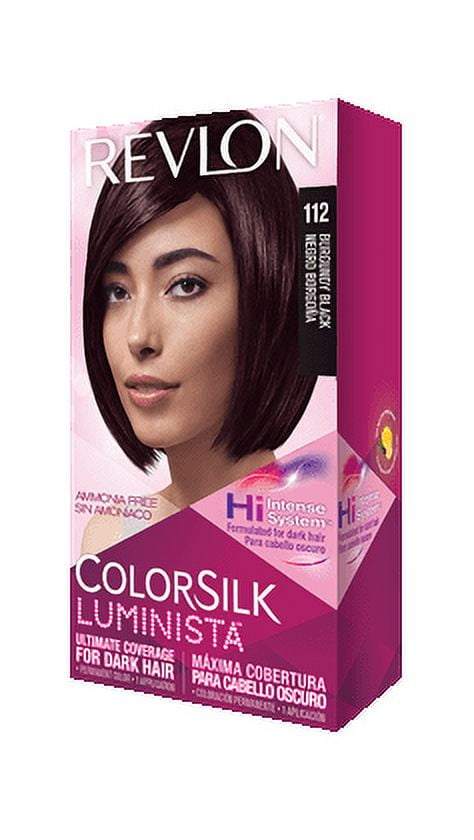 Revlon Colorsilk Luminista, Permanent Hair Color, 112 Burgundy Black ...