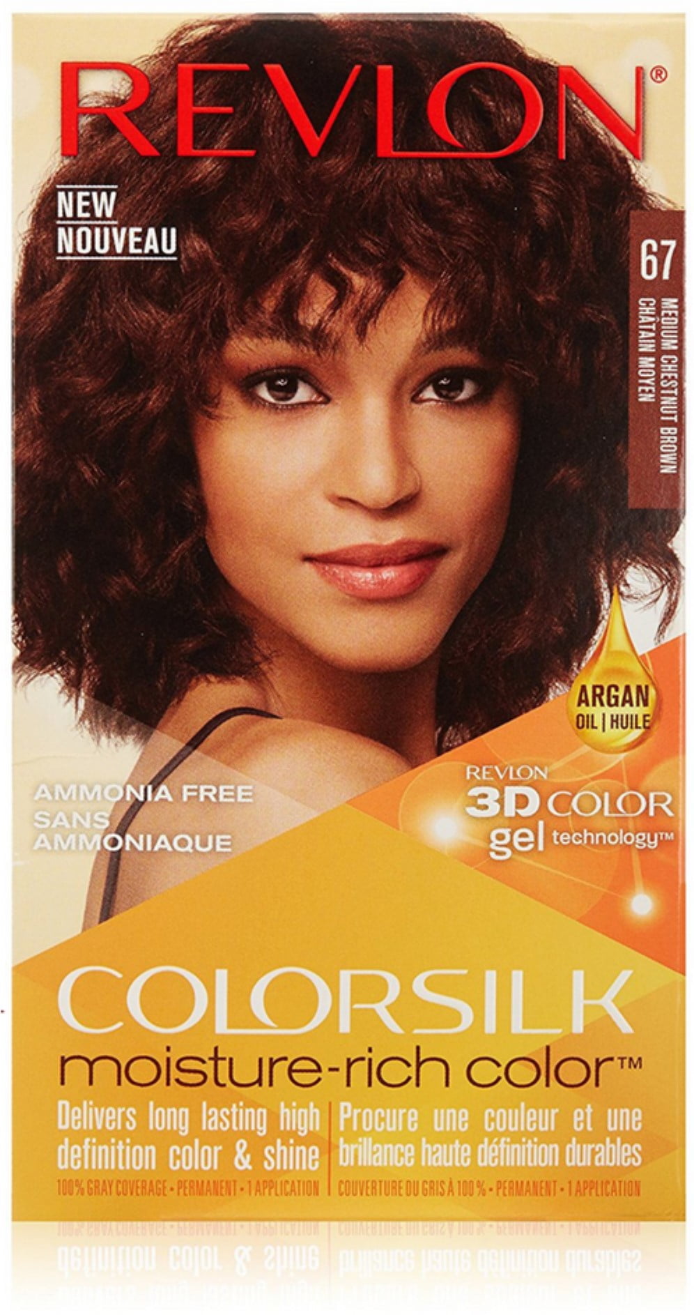Revlon Colorsilk Hair Color, Medium Chestnut Brown 67, Ammonia-Free ...