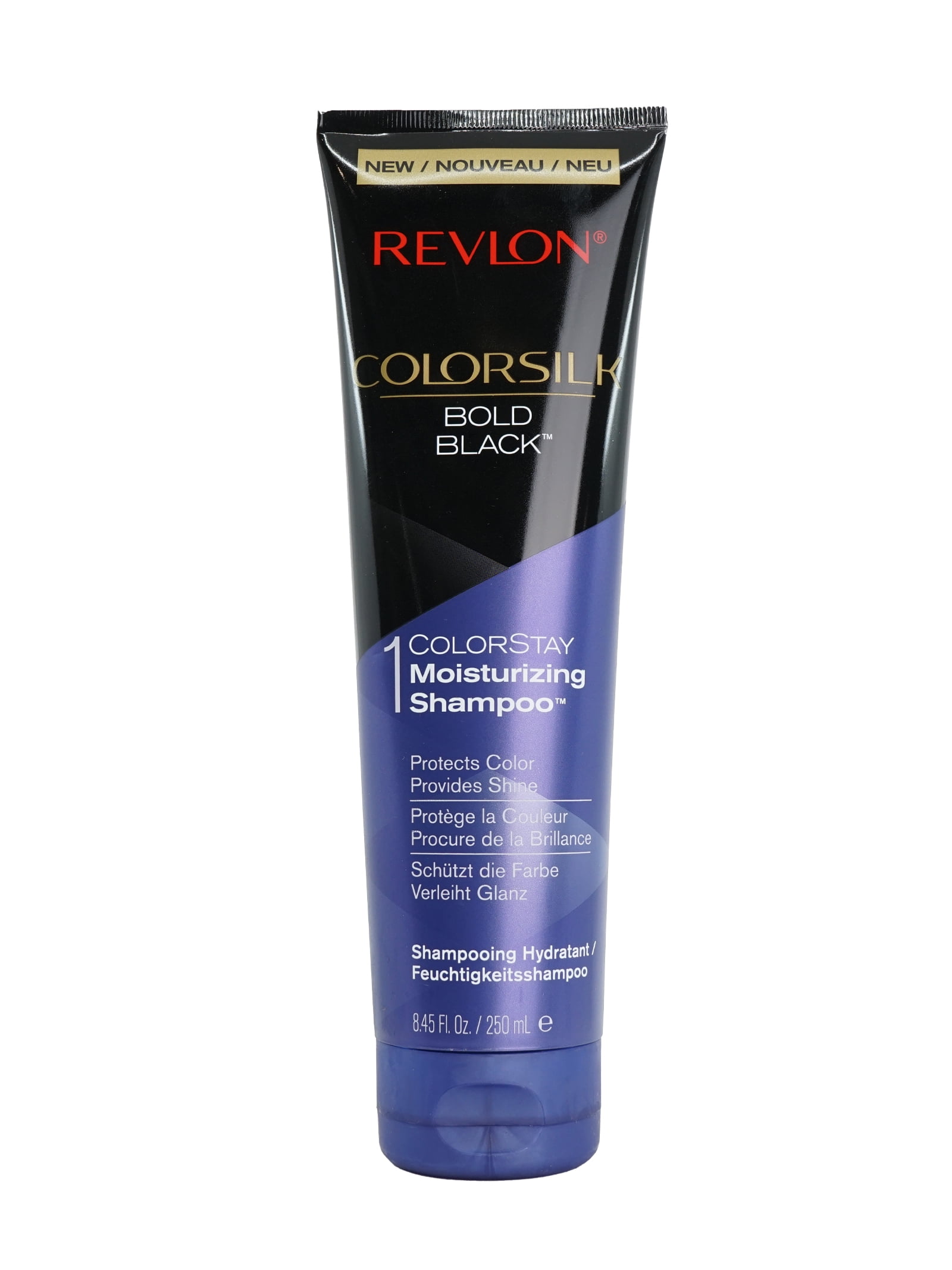 Revlon Colorsilk Hair Dye, Moisturizing Shampoo, Bold Black 8.45 oz ...