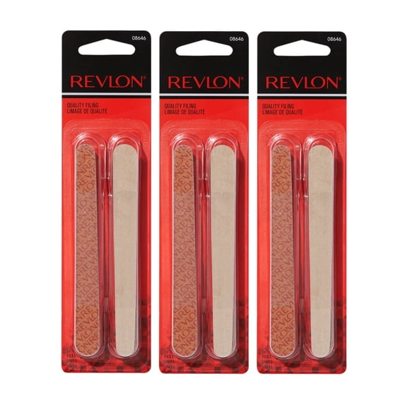 Revlon Compact Nail File, Dual Sided Emery Boards for Shaping and ...