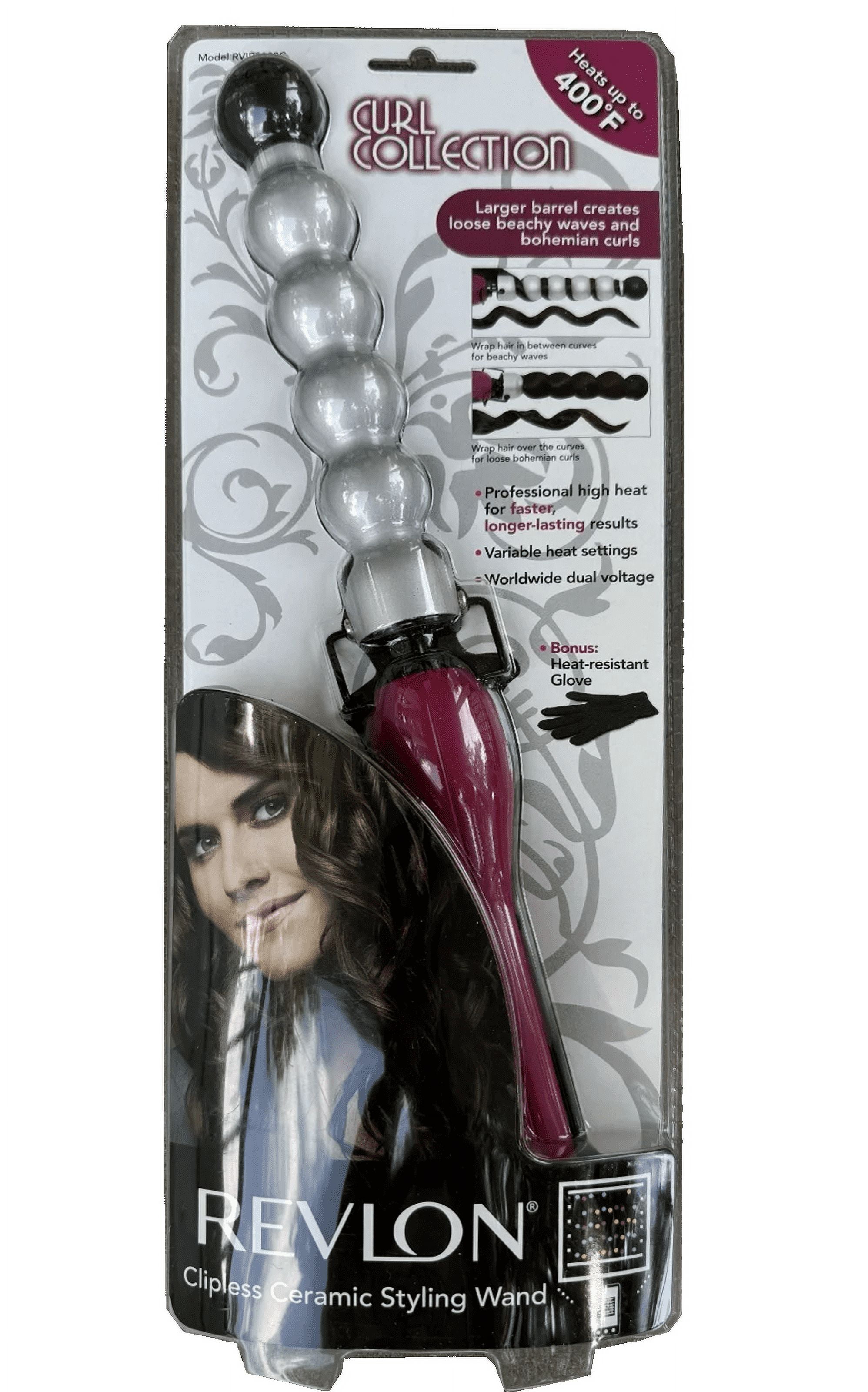 Revlon Curl Collection Clipless Ceramic Styling Wand - Walmart.com