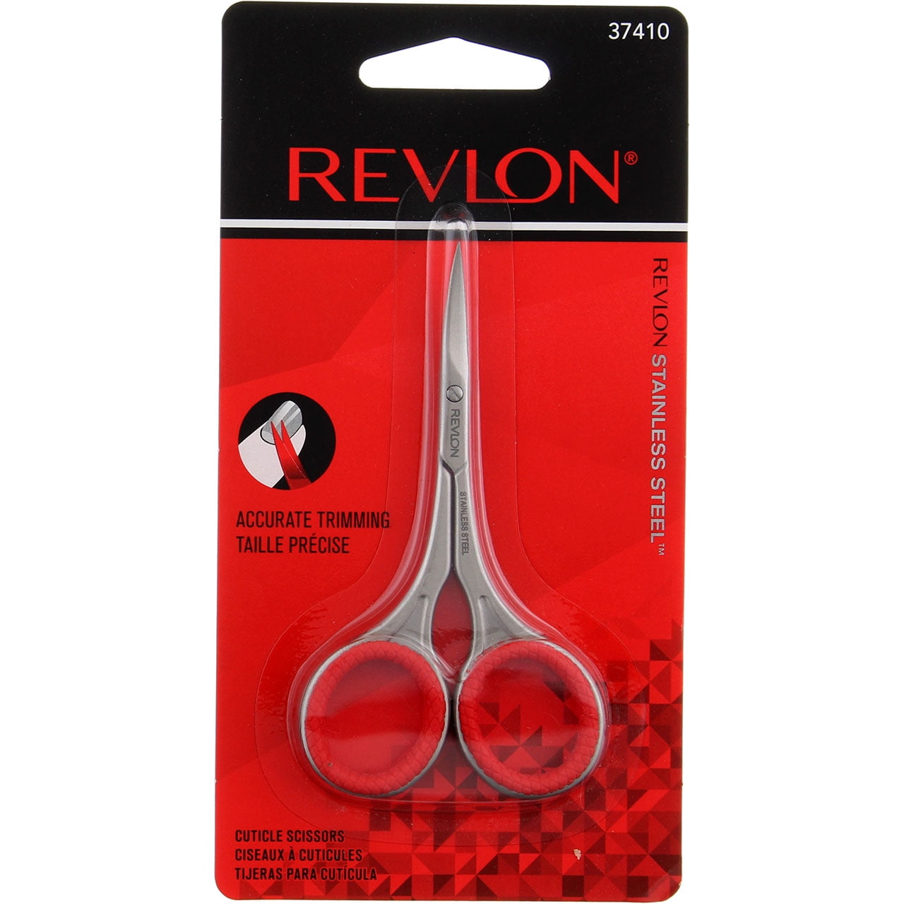 Revlon Cuticle Scissors, Curved Stainless Steel Blades, Pack of 3 ...