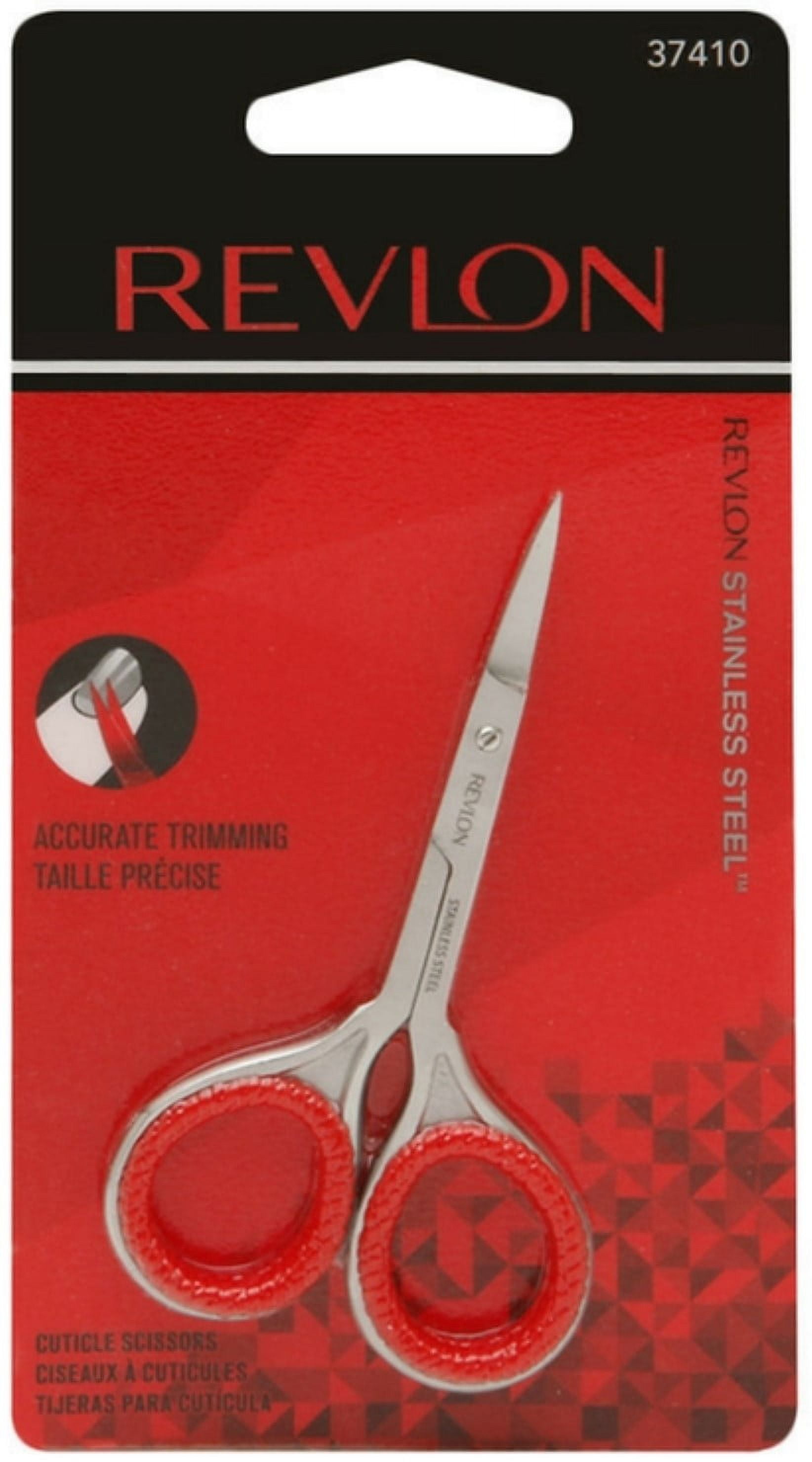 Revlon Manicure Cuticle Scissors, Curved Blade, Stainless Steel ...