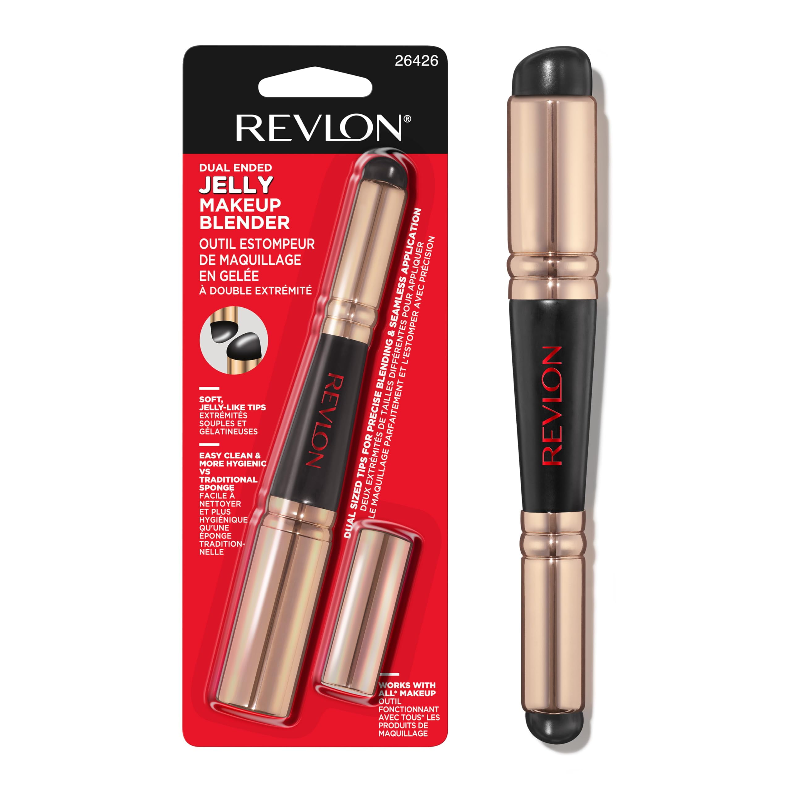 Revlon Dual Ended Jelly Makeup Blender Tool, Silicone Applicator for ...