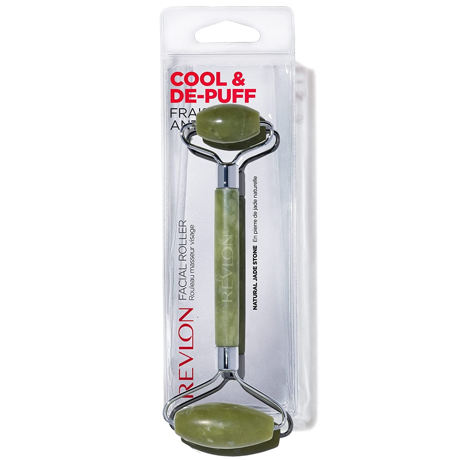 Revlon Dual Sided Facial Roller, Cool and De Puff, Natural Jade Stone - Walmart.com