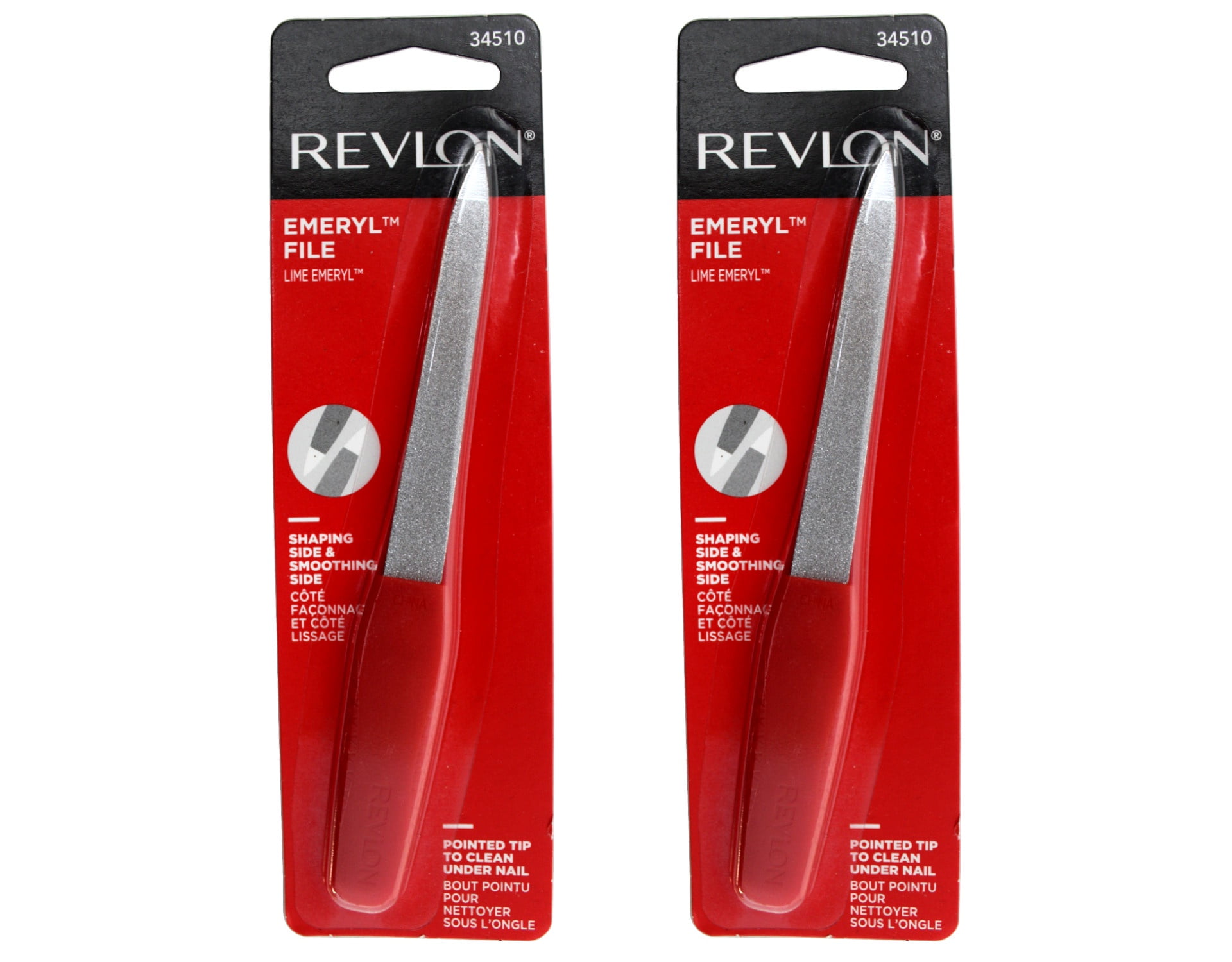 Revlon Nail File, Metal Double Sided Buffer with Easy Grip Handle for ...