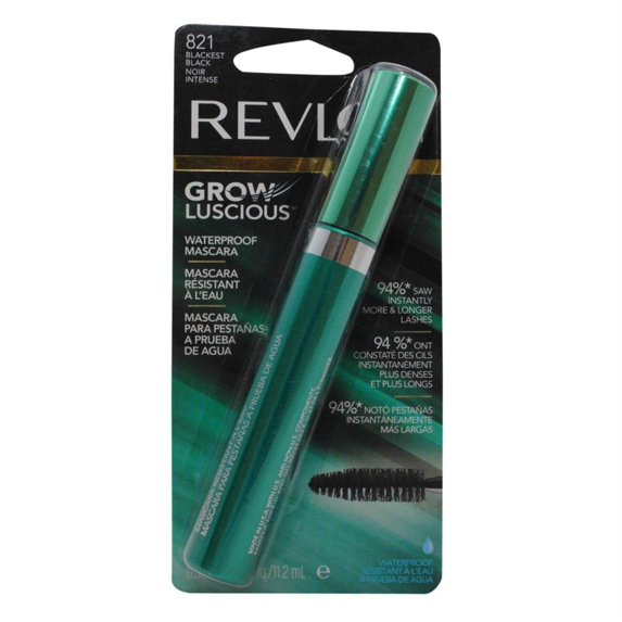 Revlon Grow Luscious By Fabulash, Waterproof, 821 Blackest Black, 0.38 ...