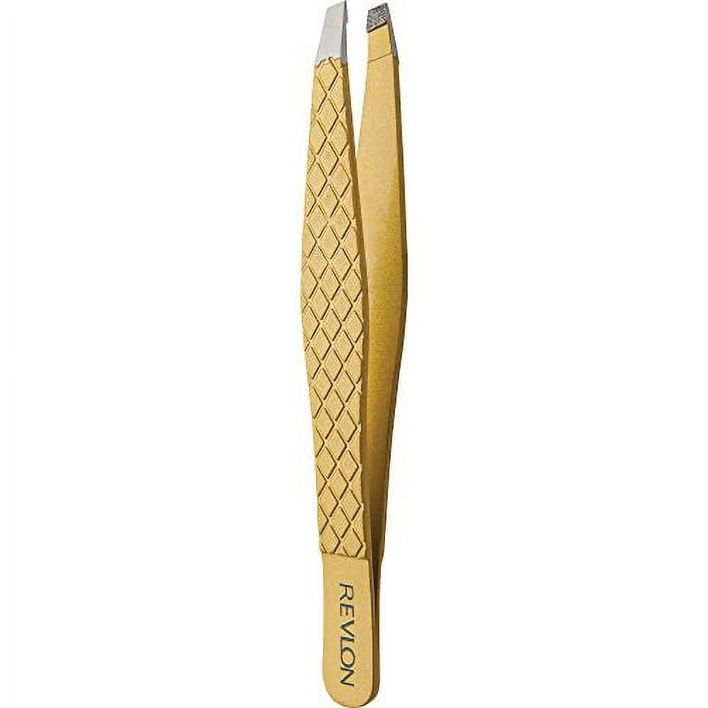 Revlon Hair Removal Tweezer, Gold Series Slant Titanium Coated, Diamond ...