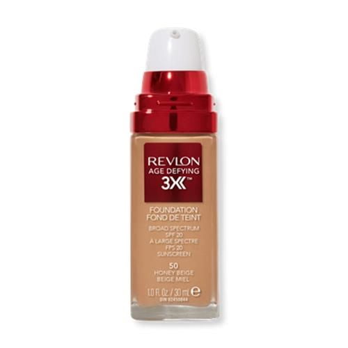 Revlon Liquid Foundation, Age Defying 3Xface Makeup, Anti-Aging And Firming Formula, Spf 30 ...