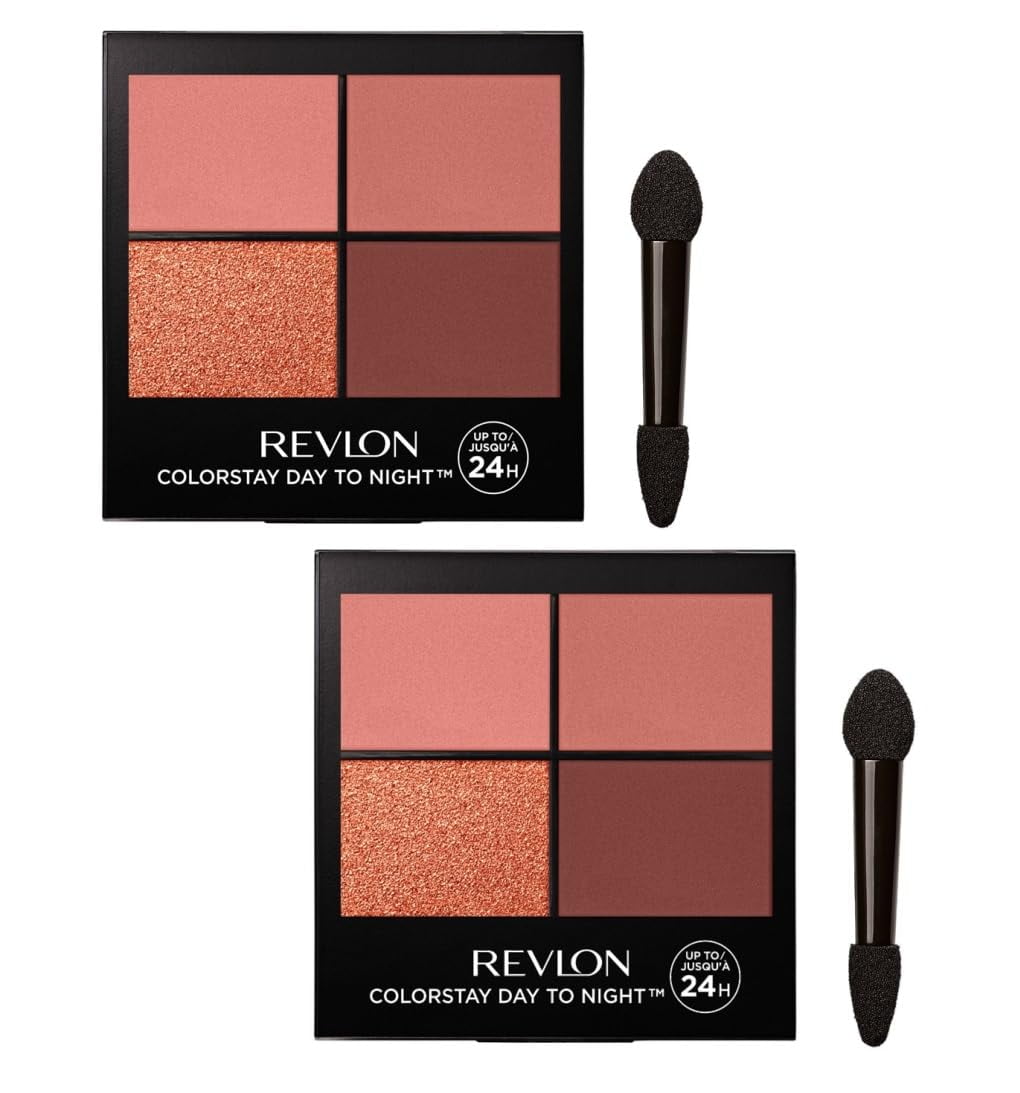 Revlon Pack of 2 Colorstay Day to Night Eyeshadow Quad, Stylish 560 kk7 ...