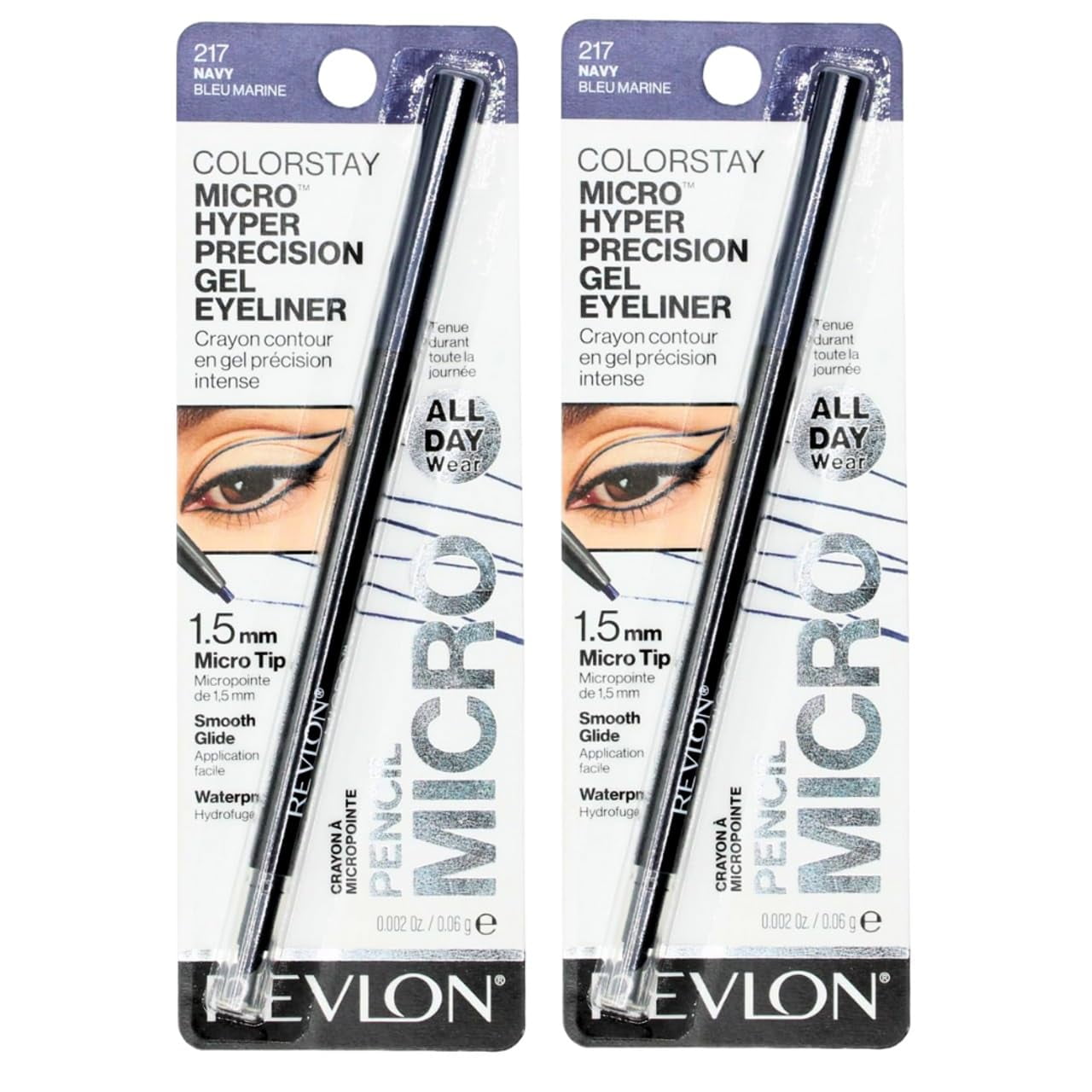 Revlon Pencil Colorstay Micro Hyper Precision Gel Eyeliner, 217 Navy ...