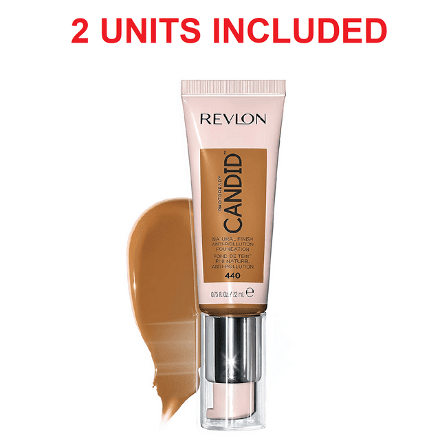 Revlon PhotoReady Candid Natural Finish Foundation 440 CARAMEL, 2 UNITS ...