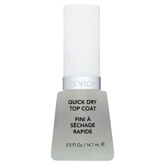 Revlon Quick Dry Top Coat, 0.5 fl oz, Sets in 60 Seconds, UV filter ...