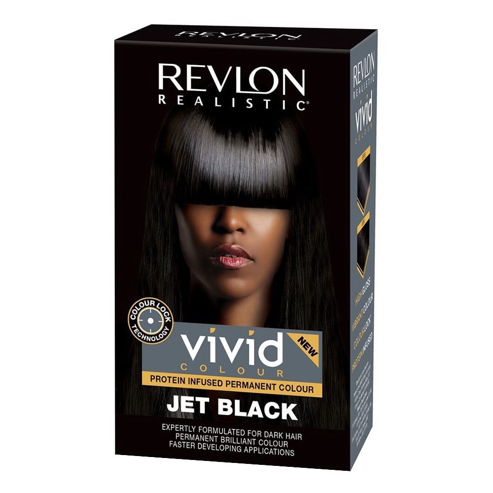 Revlon Realistic Vivid Colour Protein Infused Permanent Color, Jet ...
