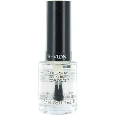 Revlon 2 in 1 Strengthening Polish & Top Coat, Glossy Shine Finish, 0.5 ...
