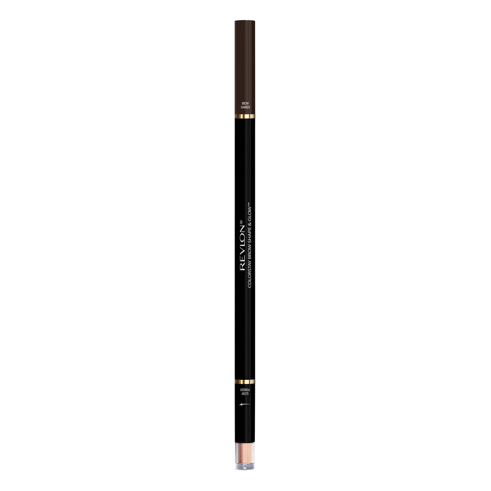 Revlon Shape and Glow Brow Pencil, Soft Black, Dual-ended with Powder ...