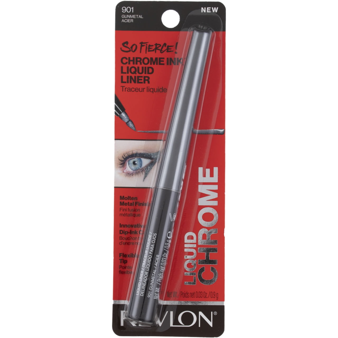Revlon So Fierce! Chrome Ink Liquid Eyeliner Pen, 901 Gunmetal ...