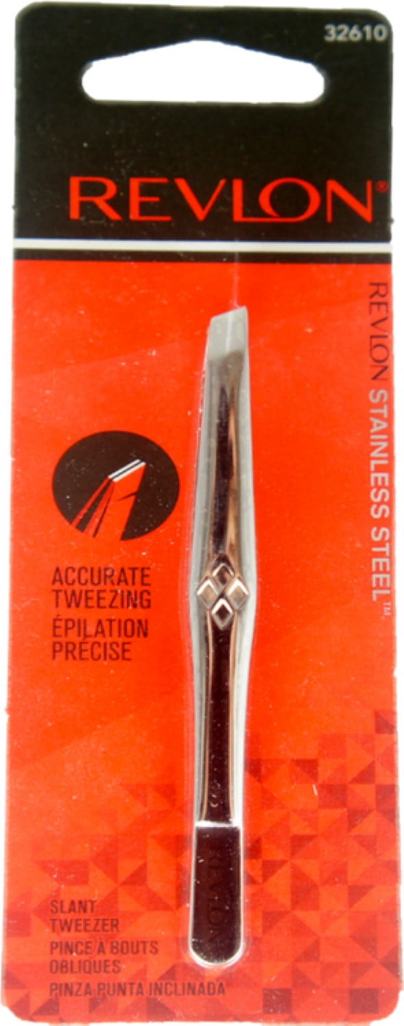 Revlon Stainless Steel Point Tip Tweezers Set, Accurate Tweezing, Pack ...