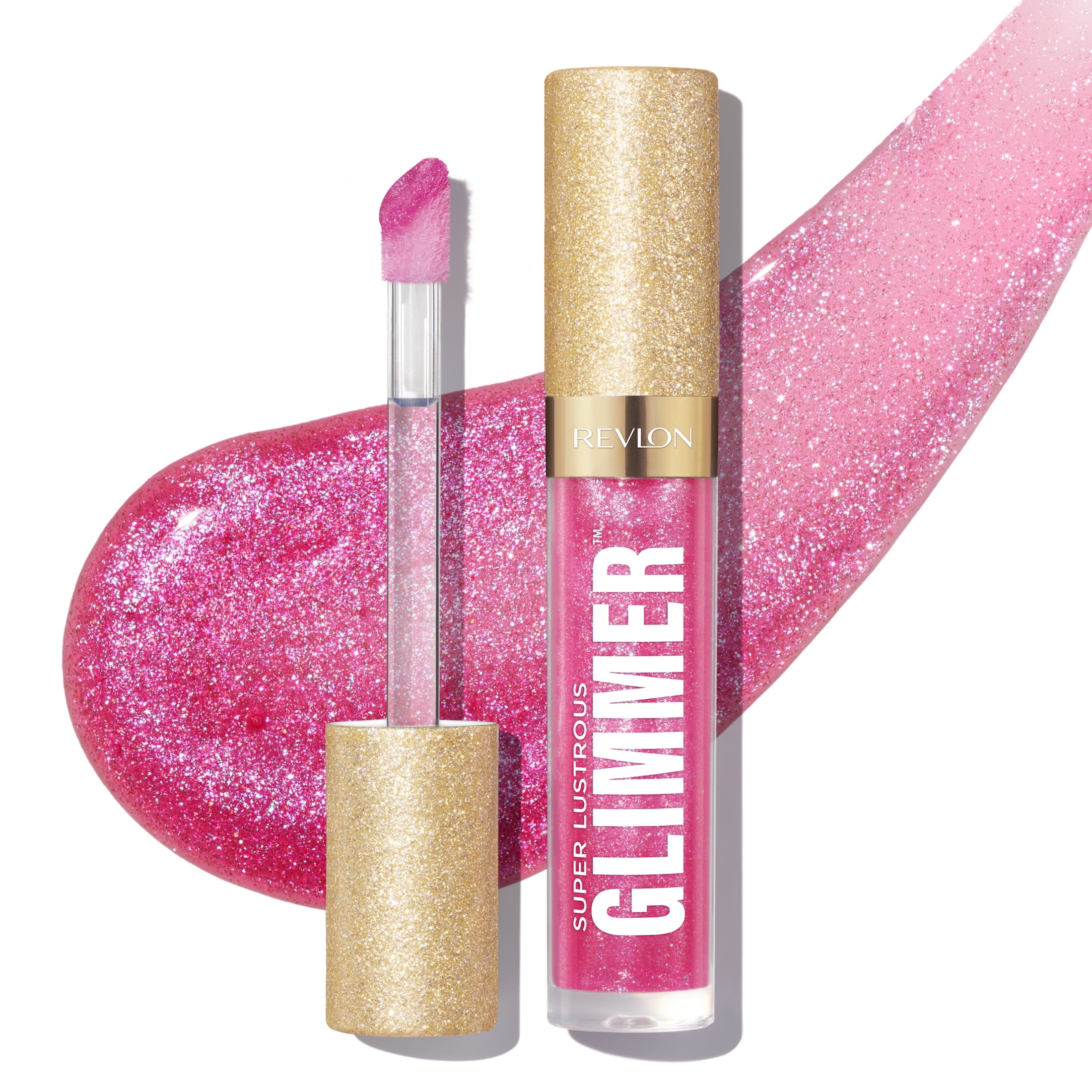 Revlon Glimmer High-Shine Lip Gloss 008 Rose Glow with Light-Refracting ...