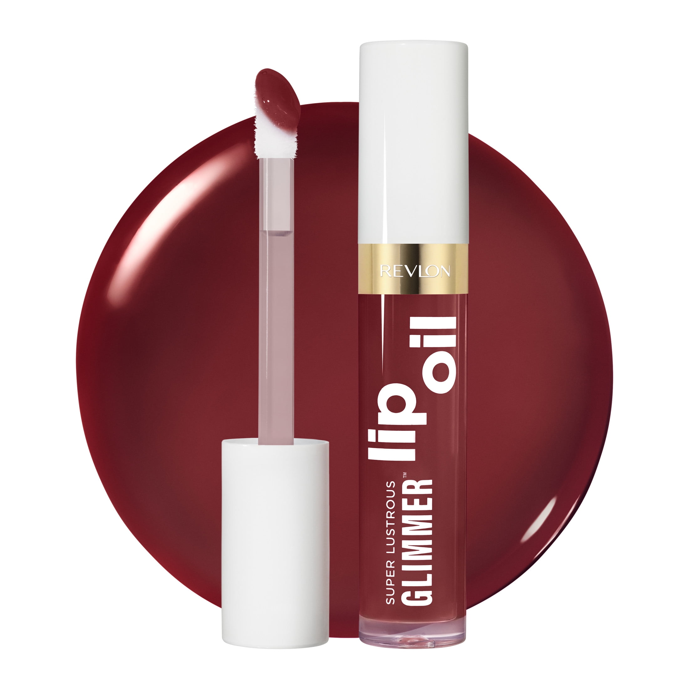 Revlon Super Lustrous Glimmer Nourishing Lip Oil, 010 Wined Down, 0.13 ...
