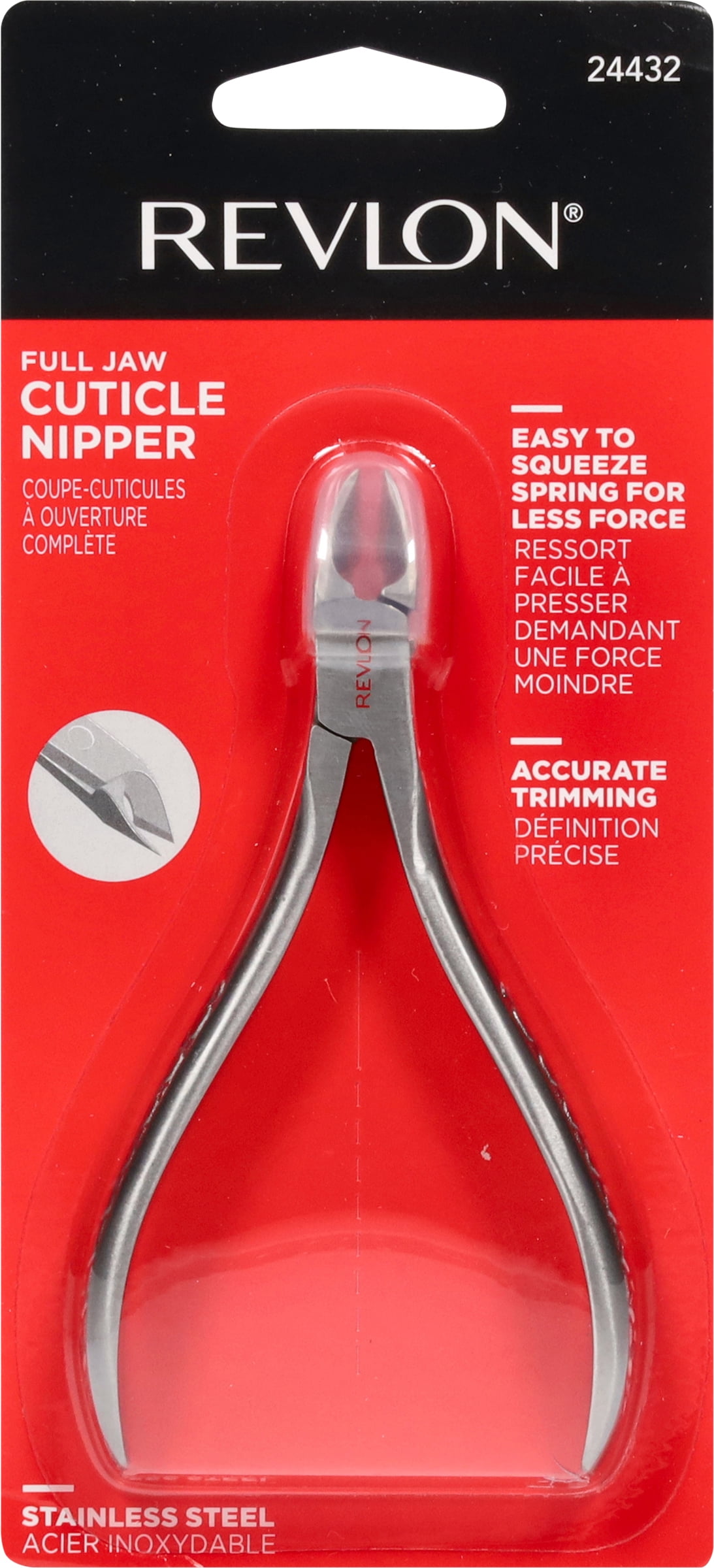 Revlon Full Jaw Cuticle Trimmer, Cuticle Tool, Made with Stainless ...