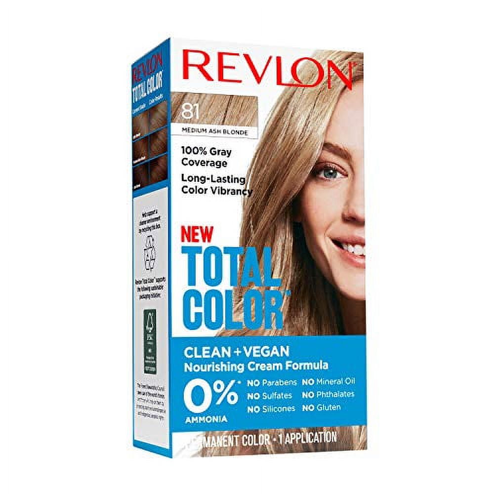 Revlon Total Color Permanent Hair Color, Clean and Vegan, 100% Gray ...